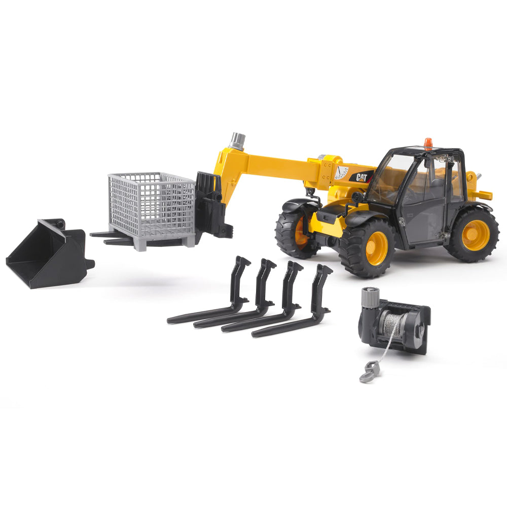 Bruder Front Loader with Winch Hay Forks and Pallet Forks – agritura