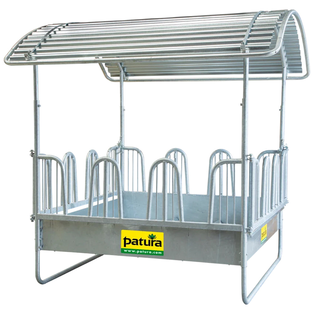 Compact Rectangular Horse Feeder with Safety Feed Front 12 Spaces ...